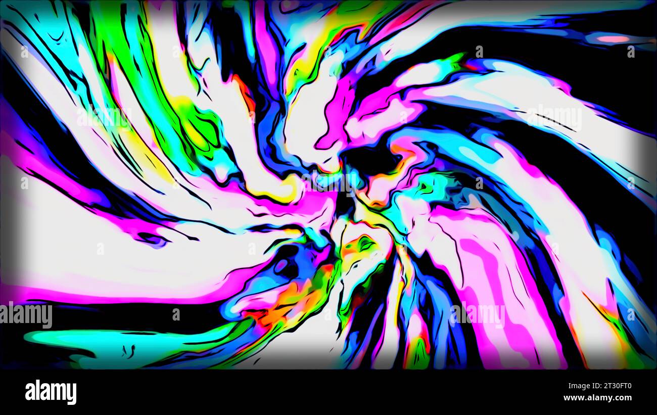 Colorful lines move in energy spiral. Motion. Burst of colorful spirals ...