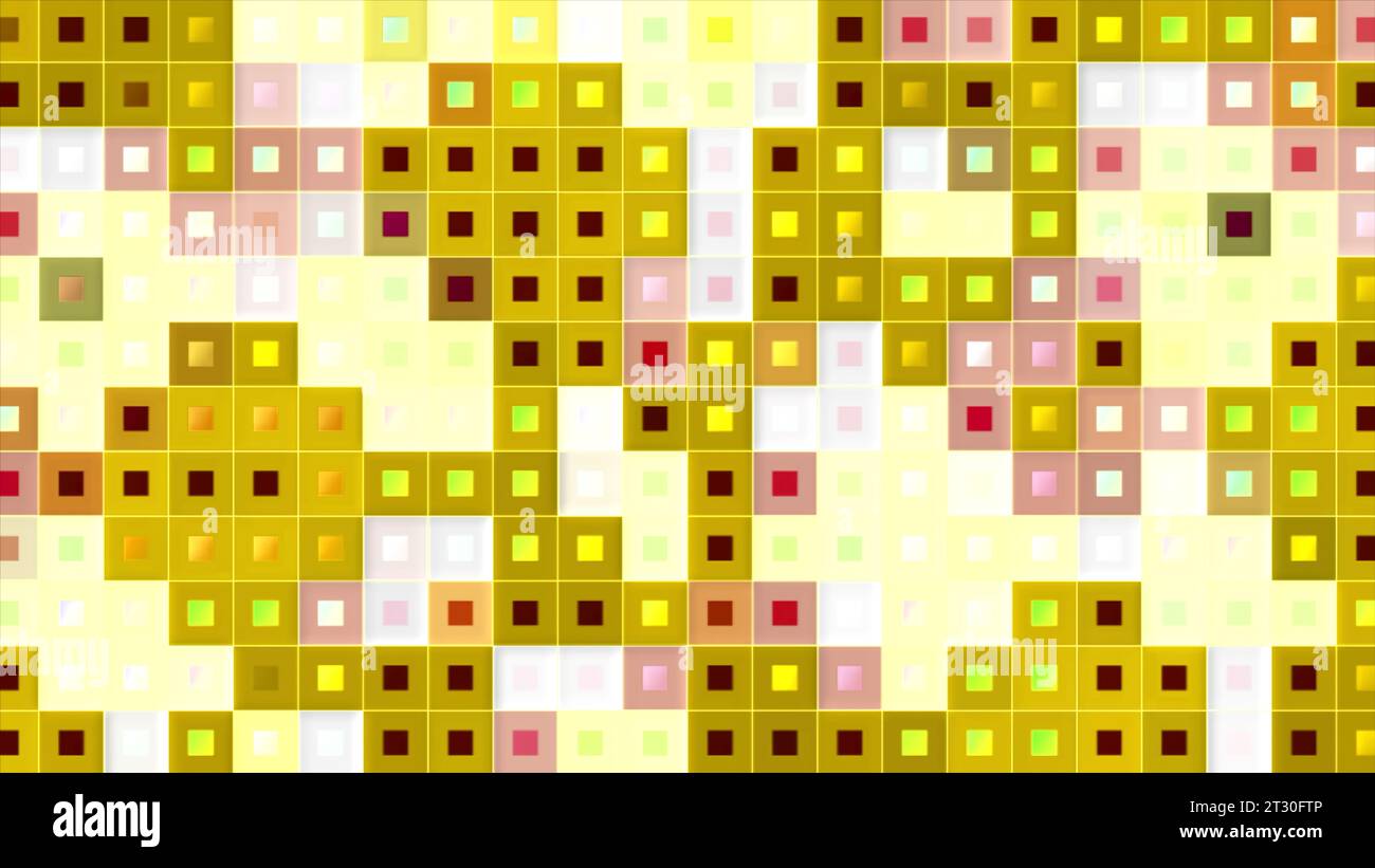 Colorful computer squares blink and appear. Motion. Colorful squares ...
