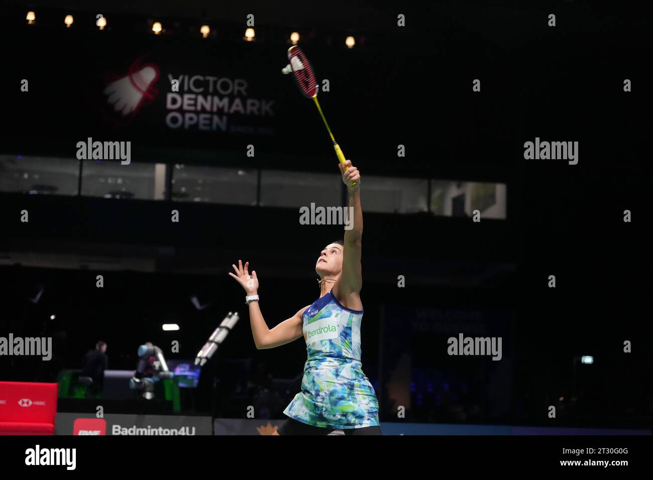 Carolina Marin of Spain in action against Chen Yu Fei, China during ...