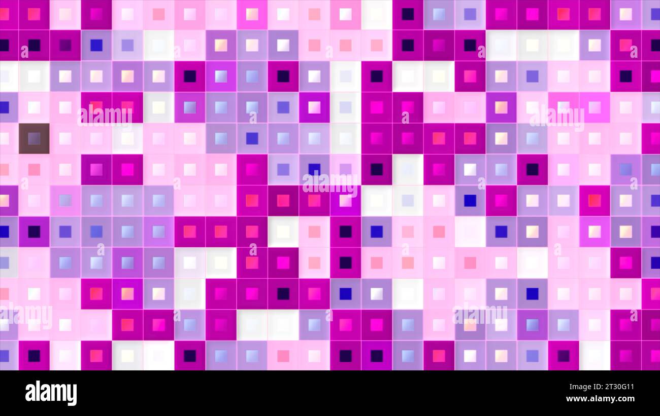Colorful computer squares blink and appear. Motion. Colorful squares ...