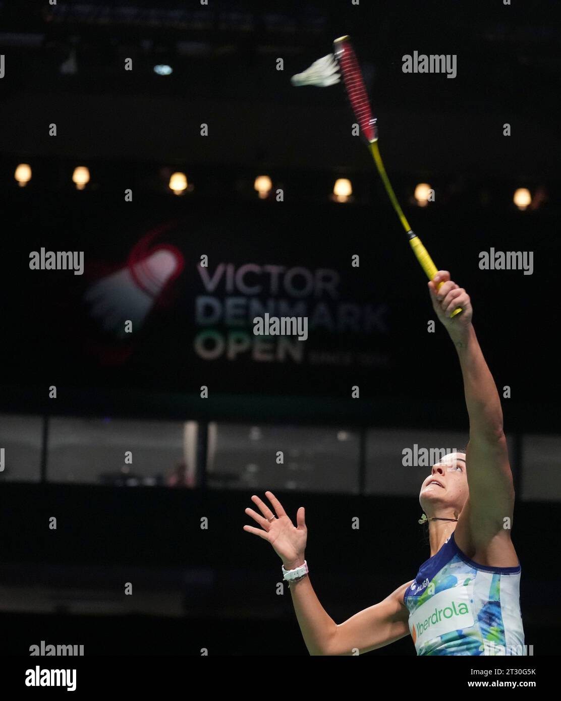 Carolina Marin of Spain in action against Chen Yu Fei, China during ...