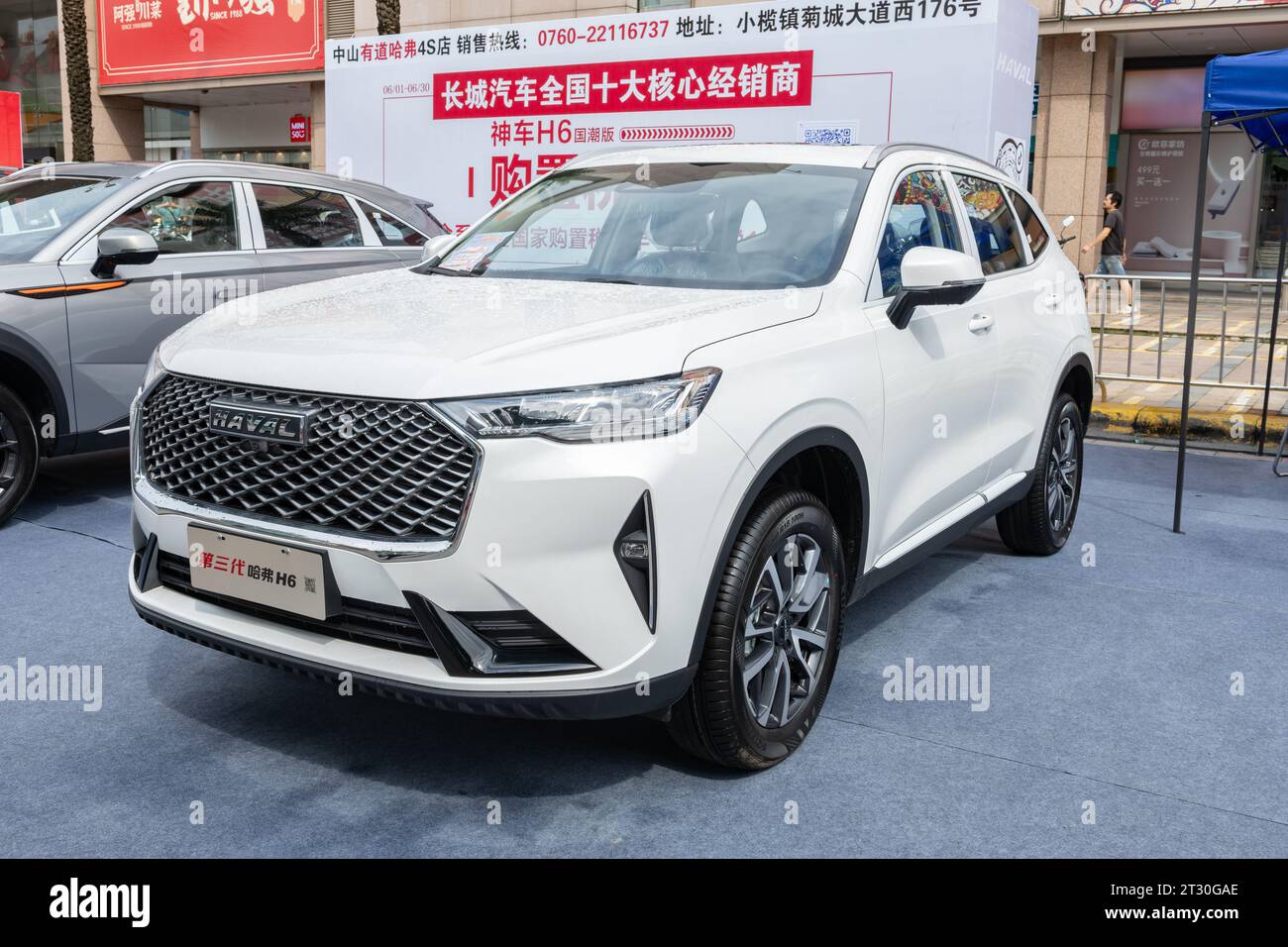 ZHONGSHAN GUANGDONG China-June 10 2022:a white Haval H6 car Stock Photo ...