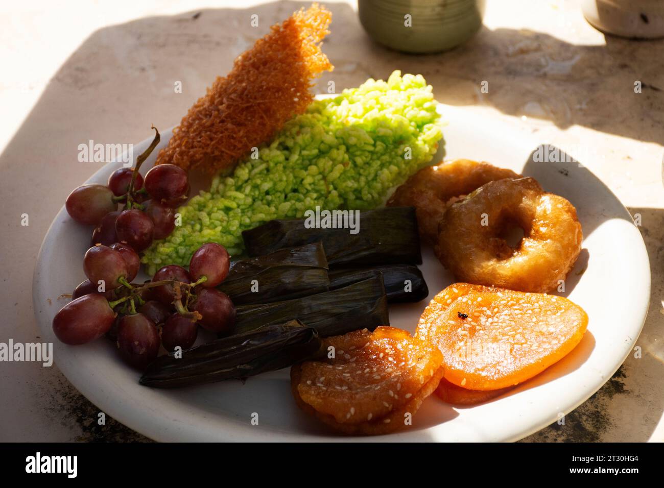 Thai people family respect rite ritual merit offering sacrifice food to ...