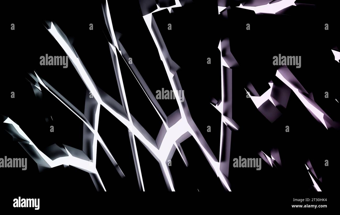 Bright white patterns that move apart in different directions. Design ...