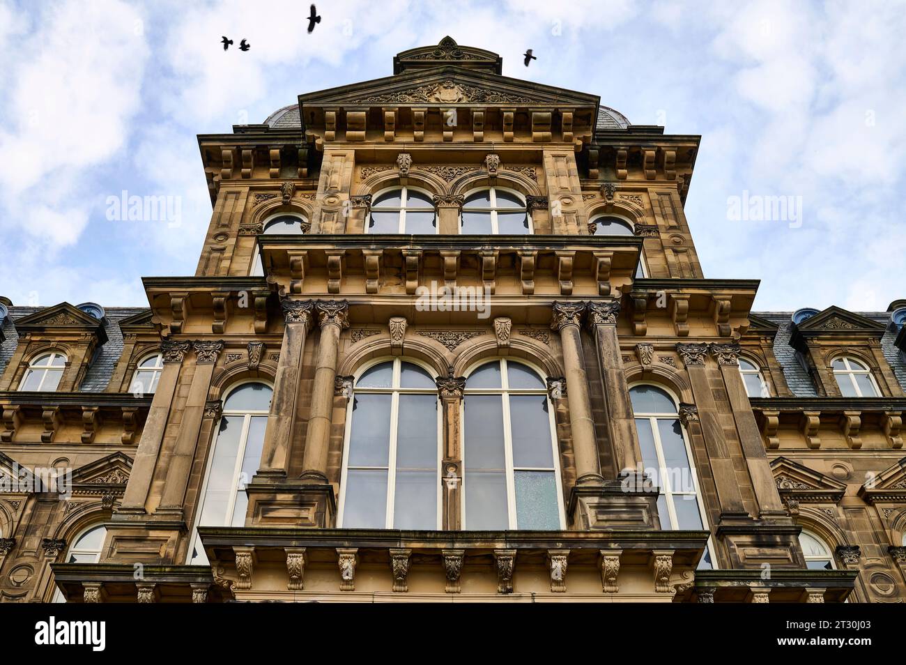 The Bowes Museum in Barnard Castel,County Durham,UK.Grand staircase ...
