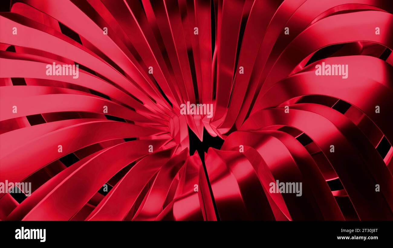 Red lines. Design. Large lines made from one place in the animation ...