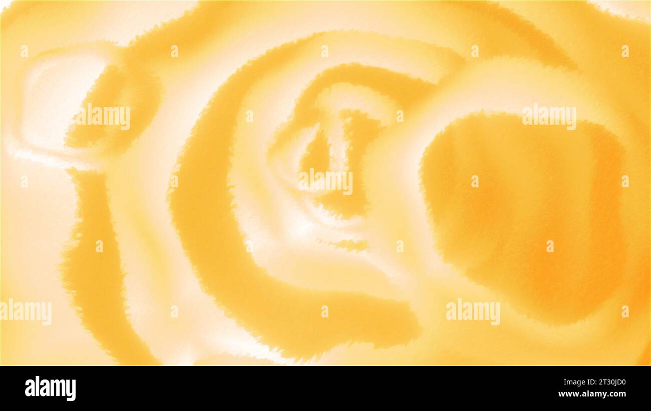 Yellow muddy spots. Motion. Light background with drawing rotating ...