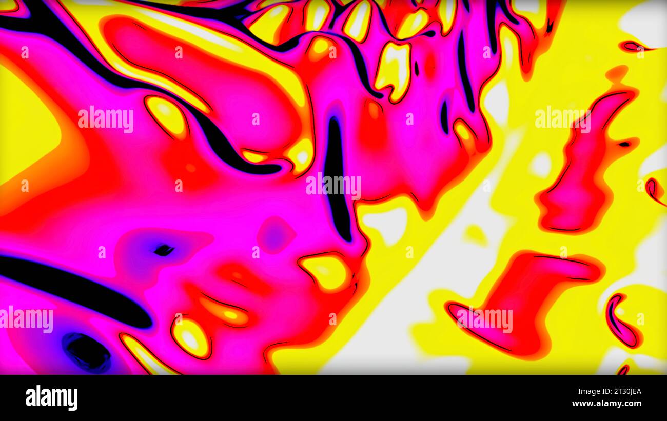 Purple and yellow blots with light. Design. Bright pieces of paint ...