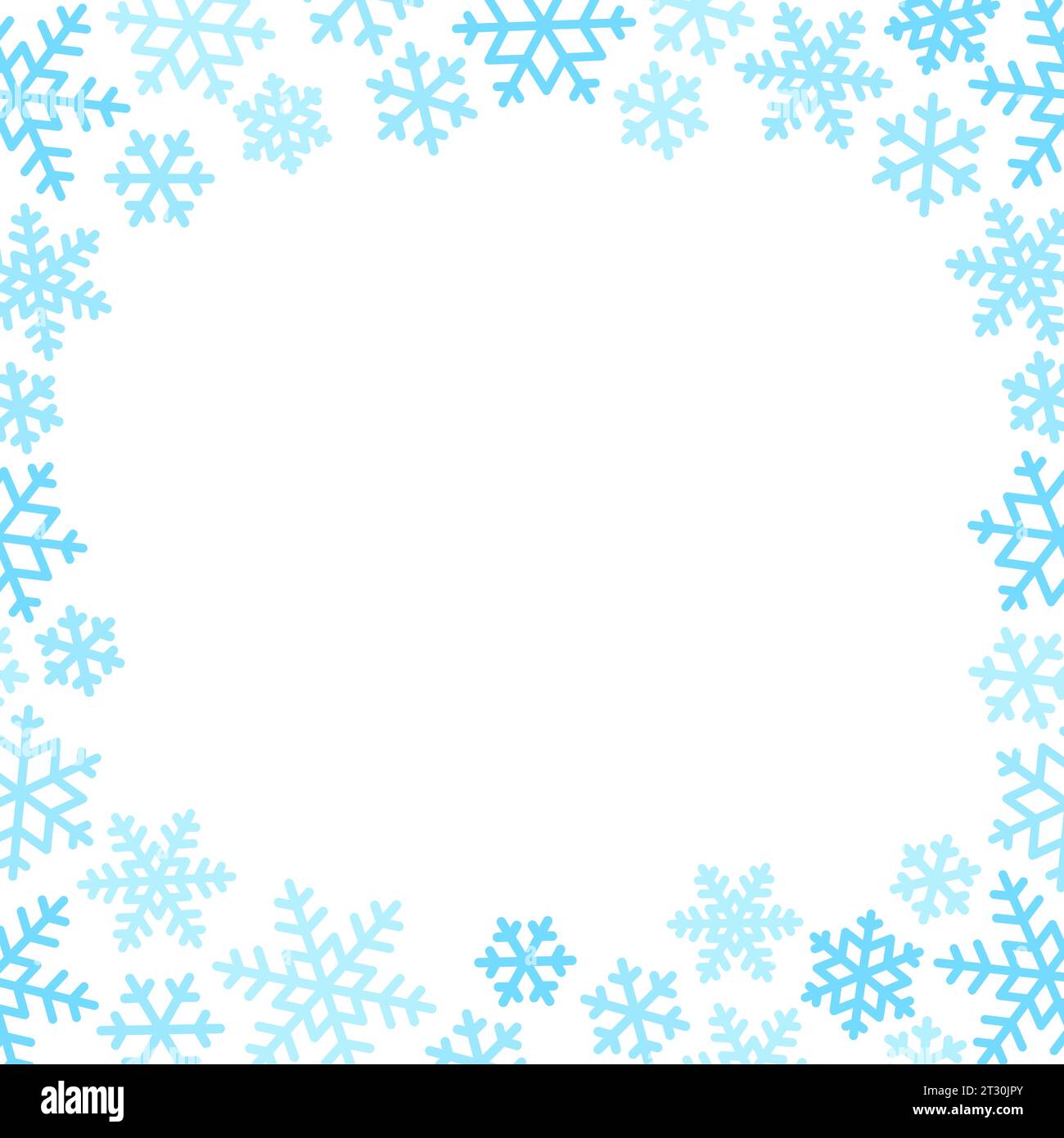 snowflakes picture frame square position for decoration vector ...