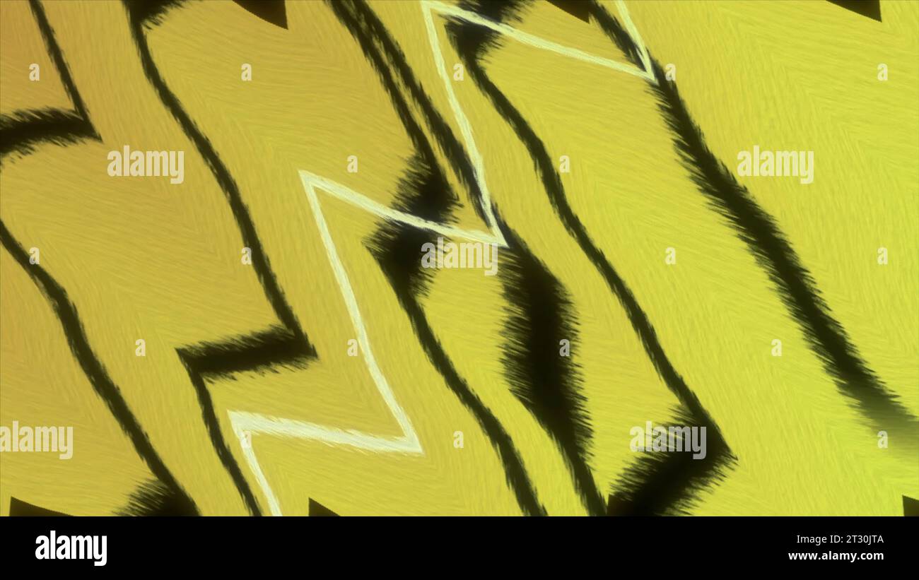 Green and yellow background. Motion. Triangular lines of white and ...