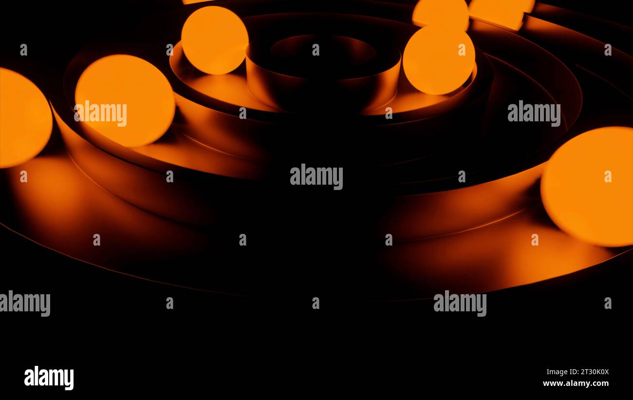 Orange background with bright sports balls. Design. Moving balls made ...