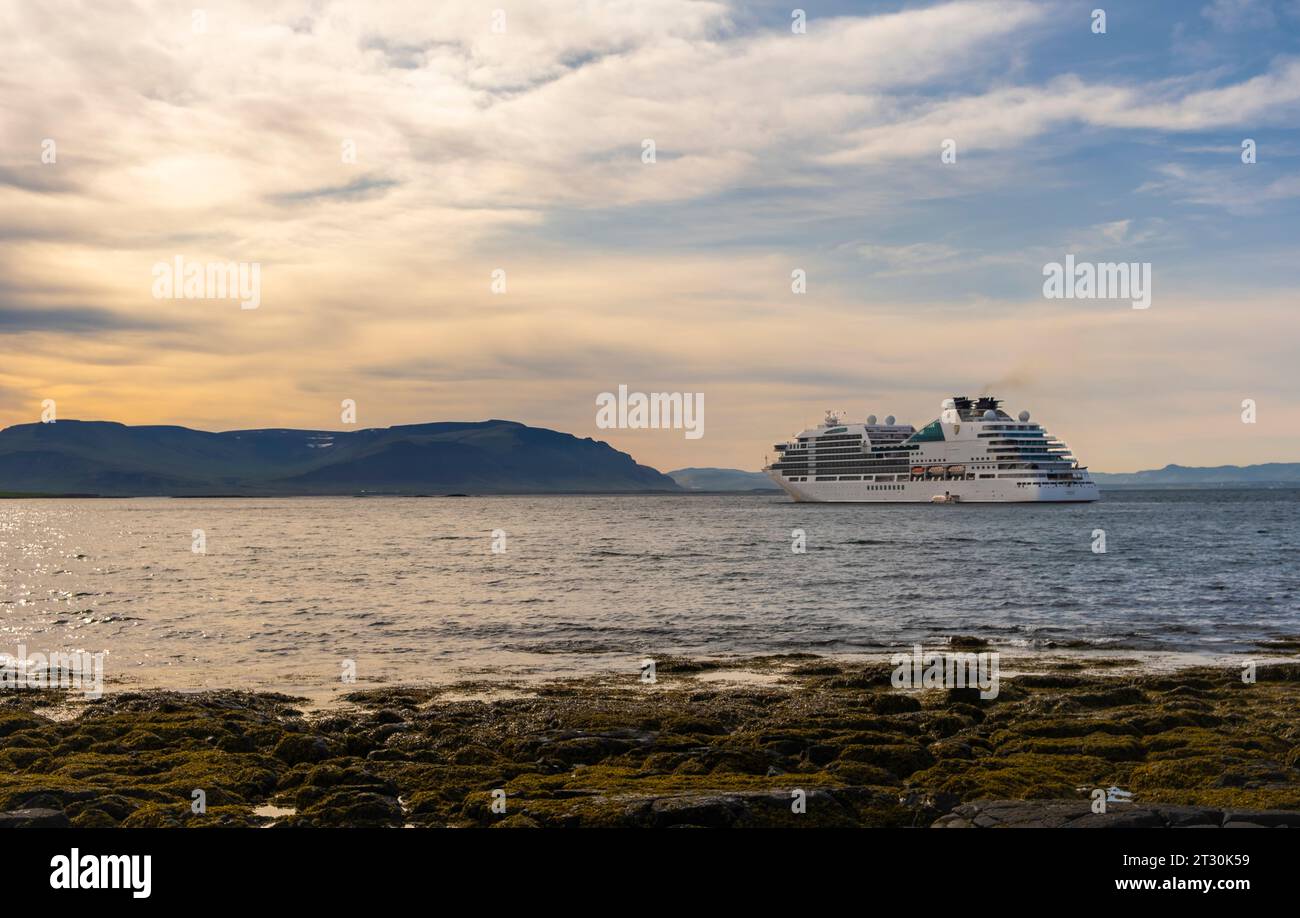 Akranes beach, Vesturland, Iceland, Europe Stock Photo - Alamy
