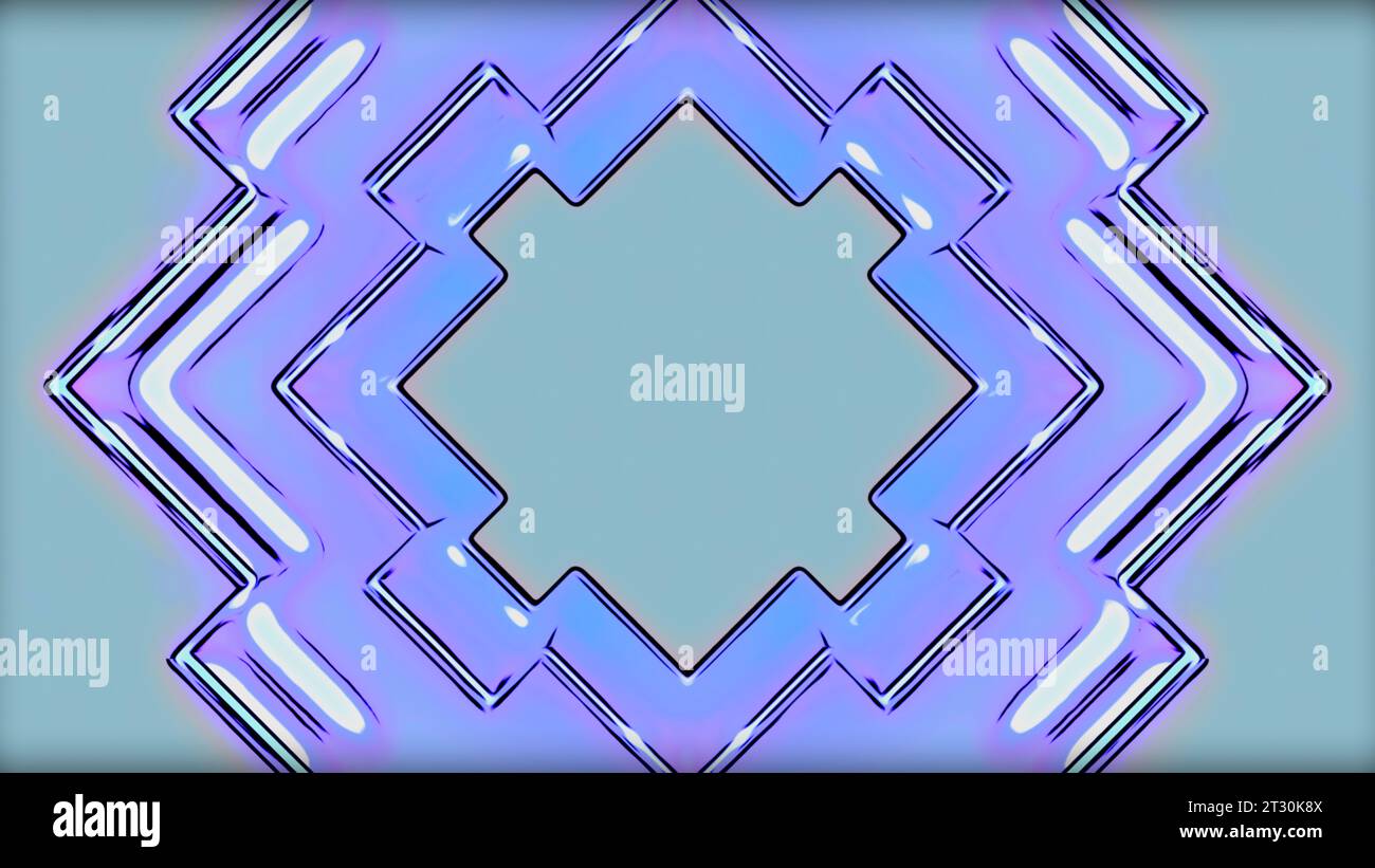 Square purple light tunnel. Design. A huge empty portal of pastel ...