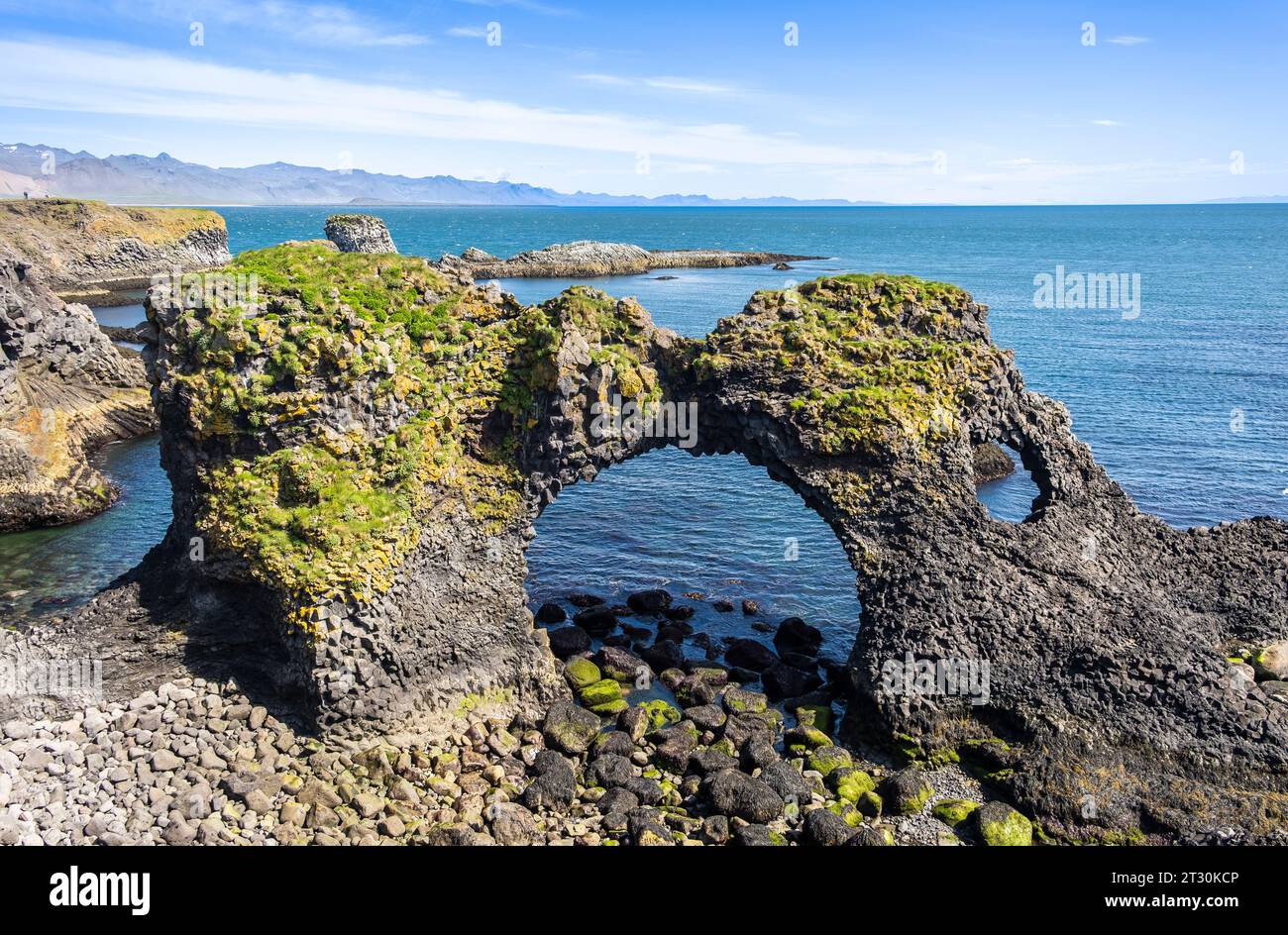 The cliffs between Arnarstapi and Hellnar in Snaefellsnes Regional Park ...