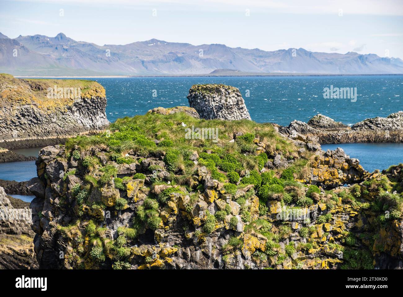 The cliffs between Arnarstapi and Hellnar in Snaefellsnes Regional Park ...
