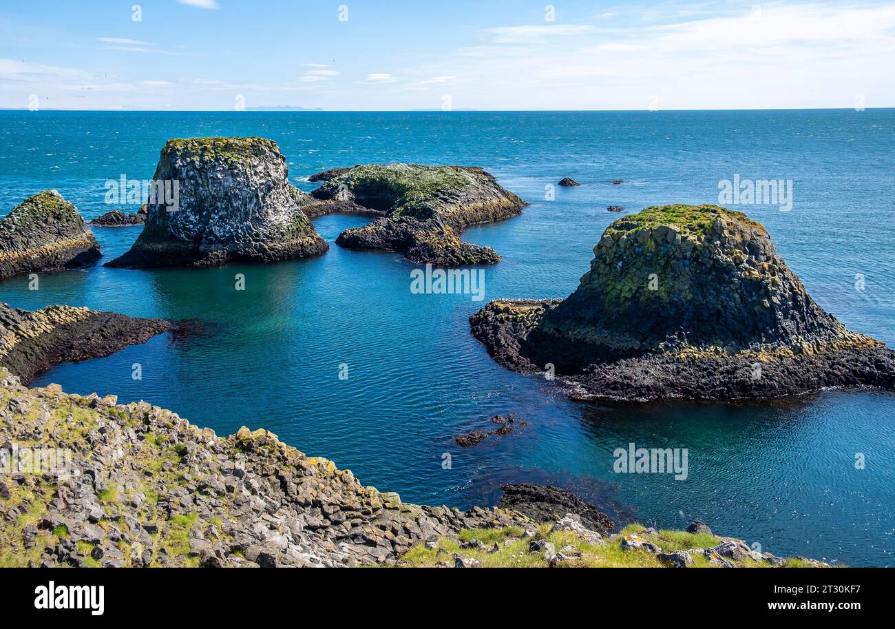 The cliffs between Arnarstapi and Hellnar in Snaefellsnes Regional Park ...