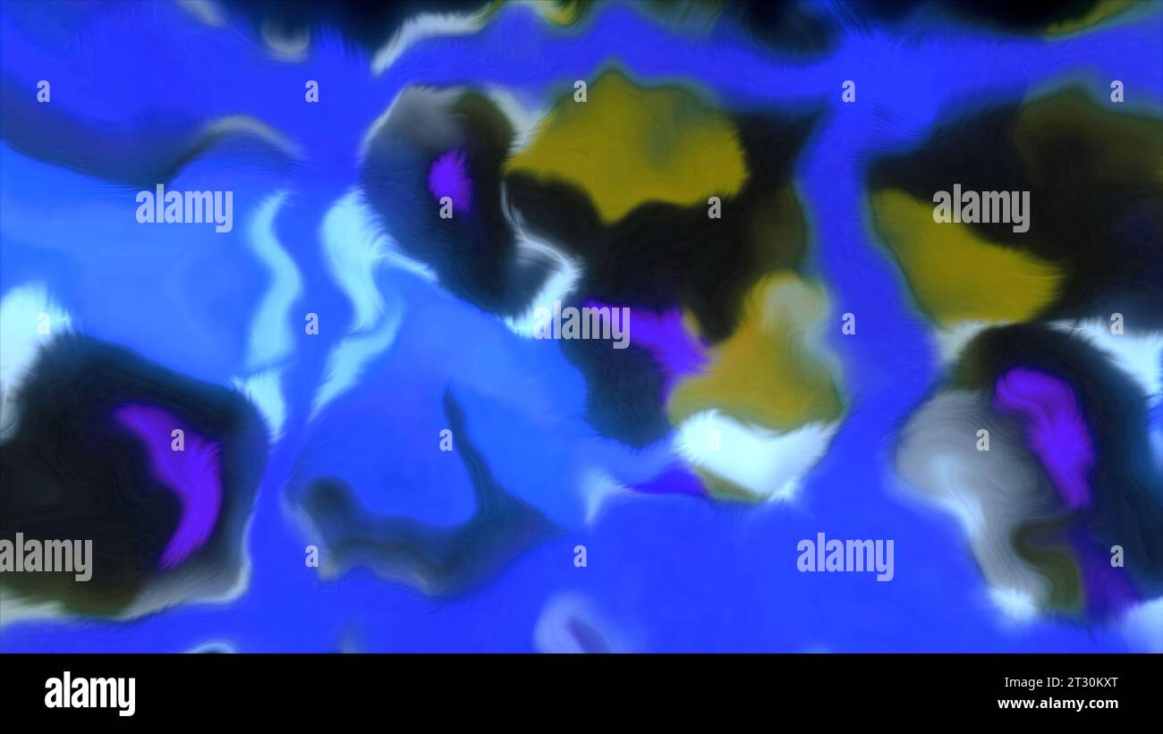 Purple and blue blob. Motion. Glaring blots made in animation that ...