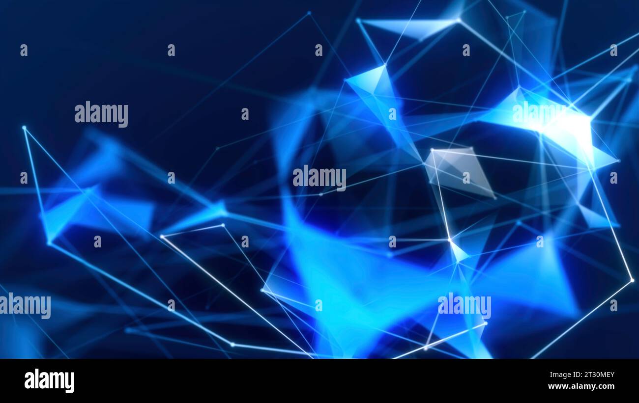 A bright blue background with a white thin grid. Motion. A white shiny ...