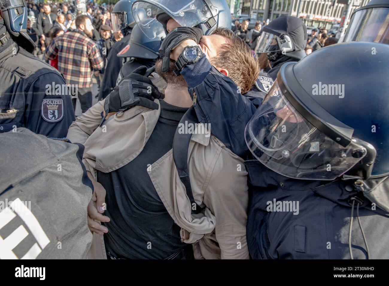 Berlin, Germany. 22nd Oct, 2023. Amidst the backdrop of the pro-Israel ...