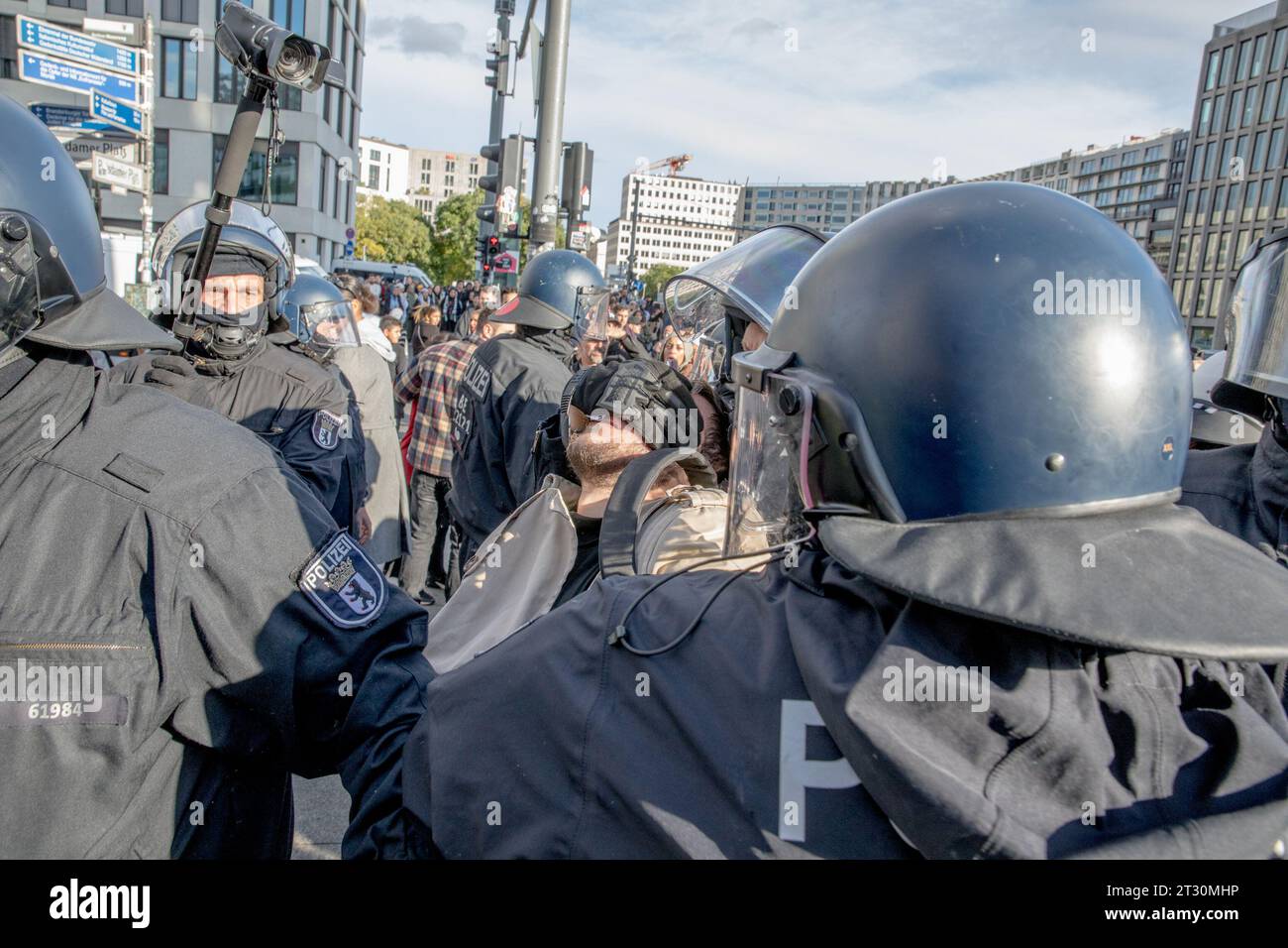 Berlin, Germany. 22nd Oct, 2023. Amidst the backdrop of the pro-Israel ...