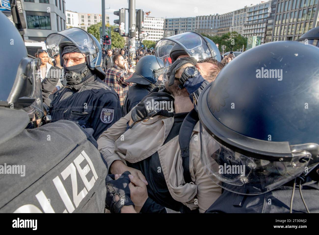 Berlin, Germany. 22nd Oct, 2023. Amidst the backdrop of the pro-Israel ...