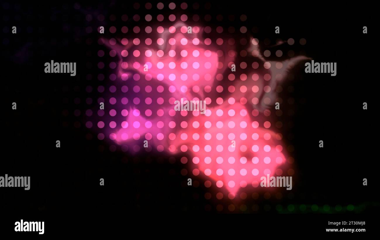 Multicolored Background With White Circles Motion Dark Animation With Iridescent Background