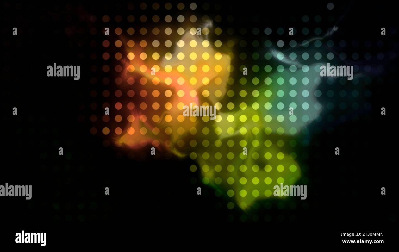 Multicolored Background With White Circles Motion Dark Animation With Iridescent Background