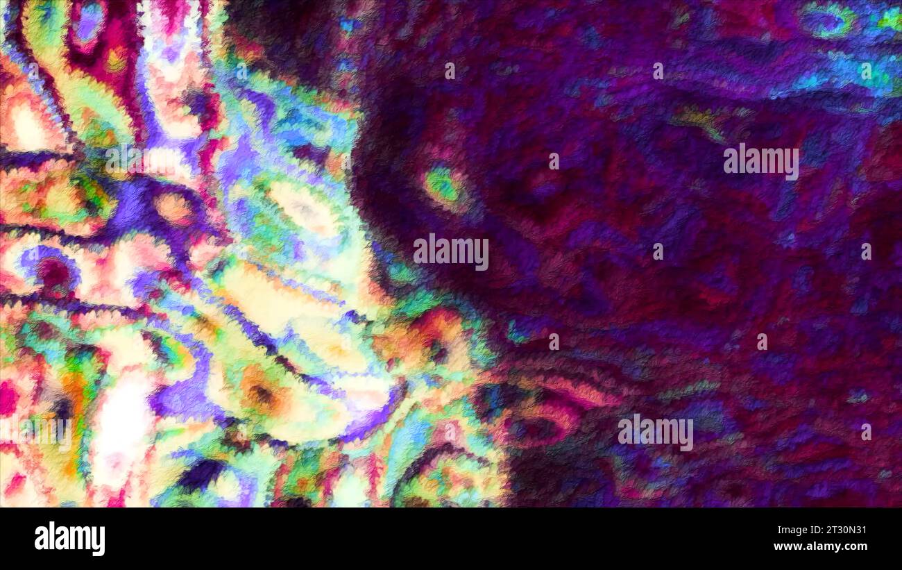 Bright neon saturated blots. Motion. Burning multicolored spots on a ...