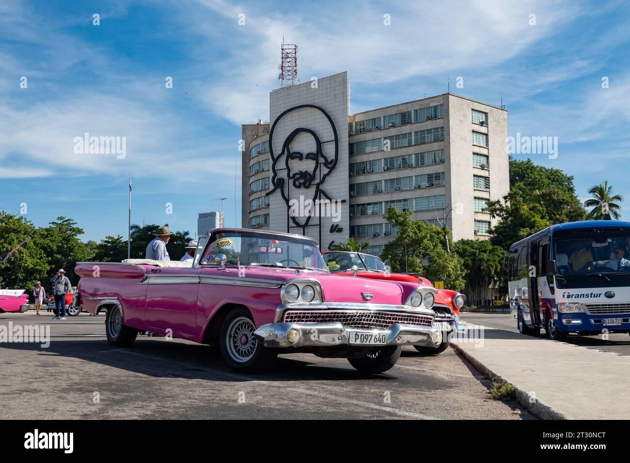 HAVANA, CUBA - AUGUST 27, 2023: Ford Galaxie 1959 Cabrio in front of ...