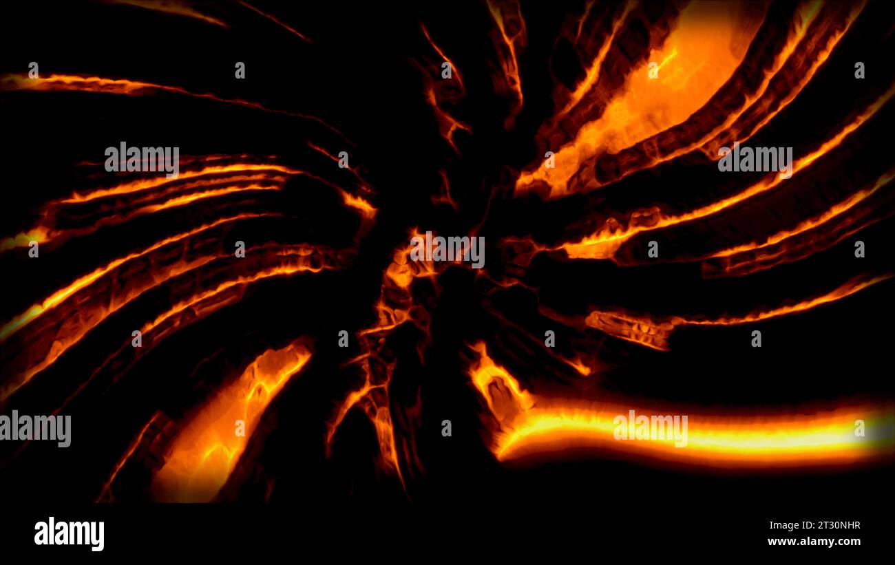 Walking light. Motion. Orange and blue light on a black background that ...