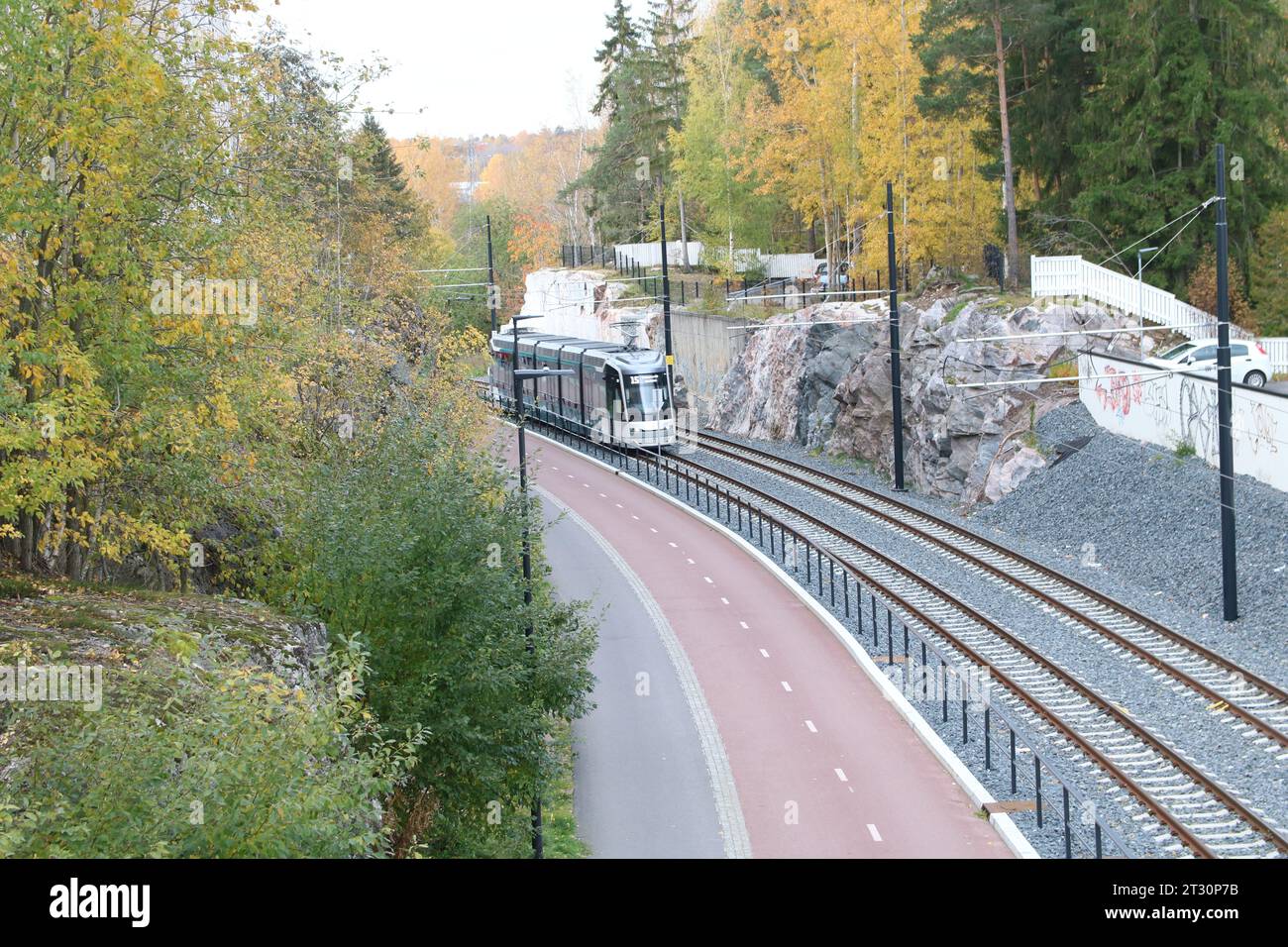 First day of express tram in Helsinki 21.10.2023. Helsinki opened new ...