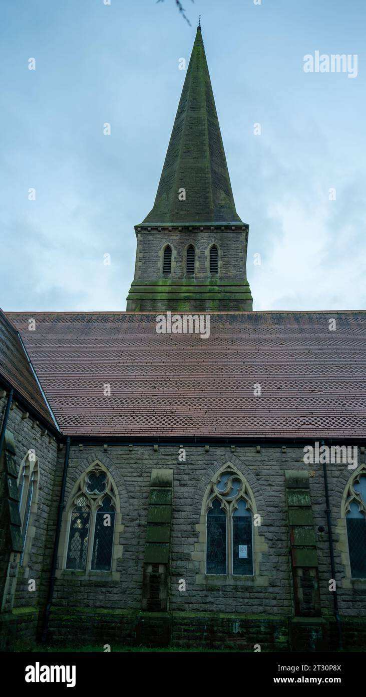 old church view from outside. Old historical church where religious ...