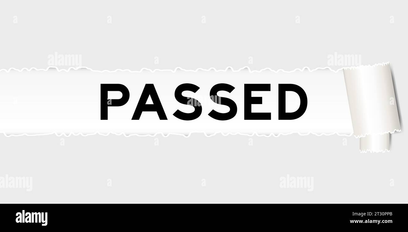 Ripped gray paper background that have word passed under torn part ...