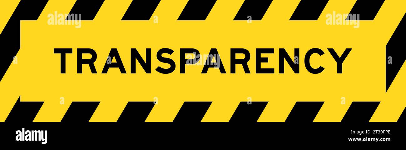 Yellow and black color with line striped label banner with word ...