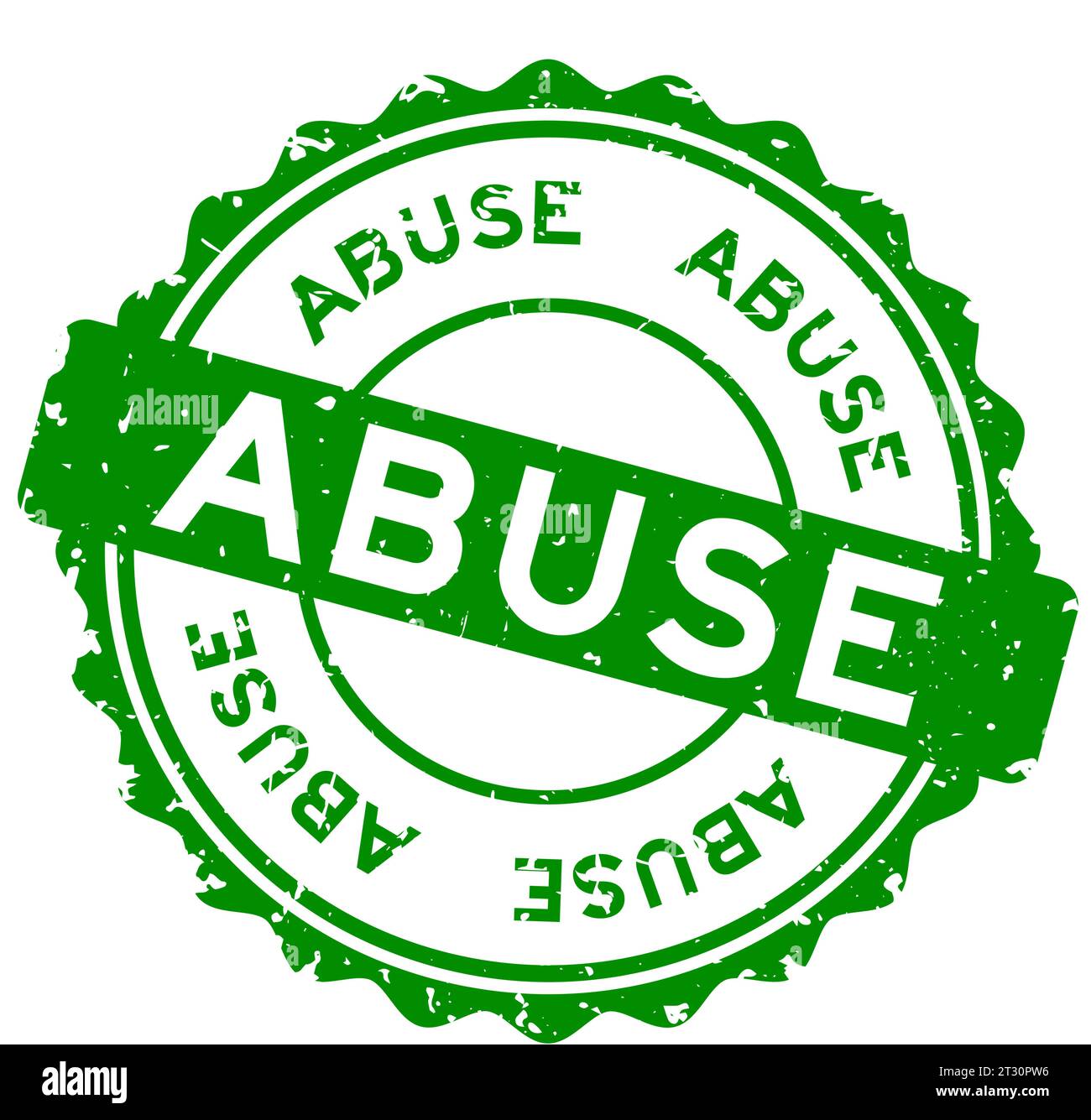 Grunge green abuse word round rubber seal stamp on white background Stock Vector Image & Art - Alamy