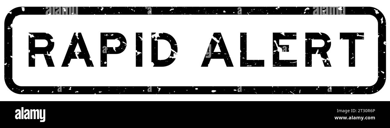 Grunge black rapid alert word square rubber seal stamp on white background Stock Vector Image ...