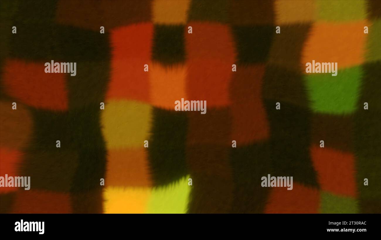 Multicolored carpet of squares. Motion. Light illumination on the ...