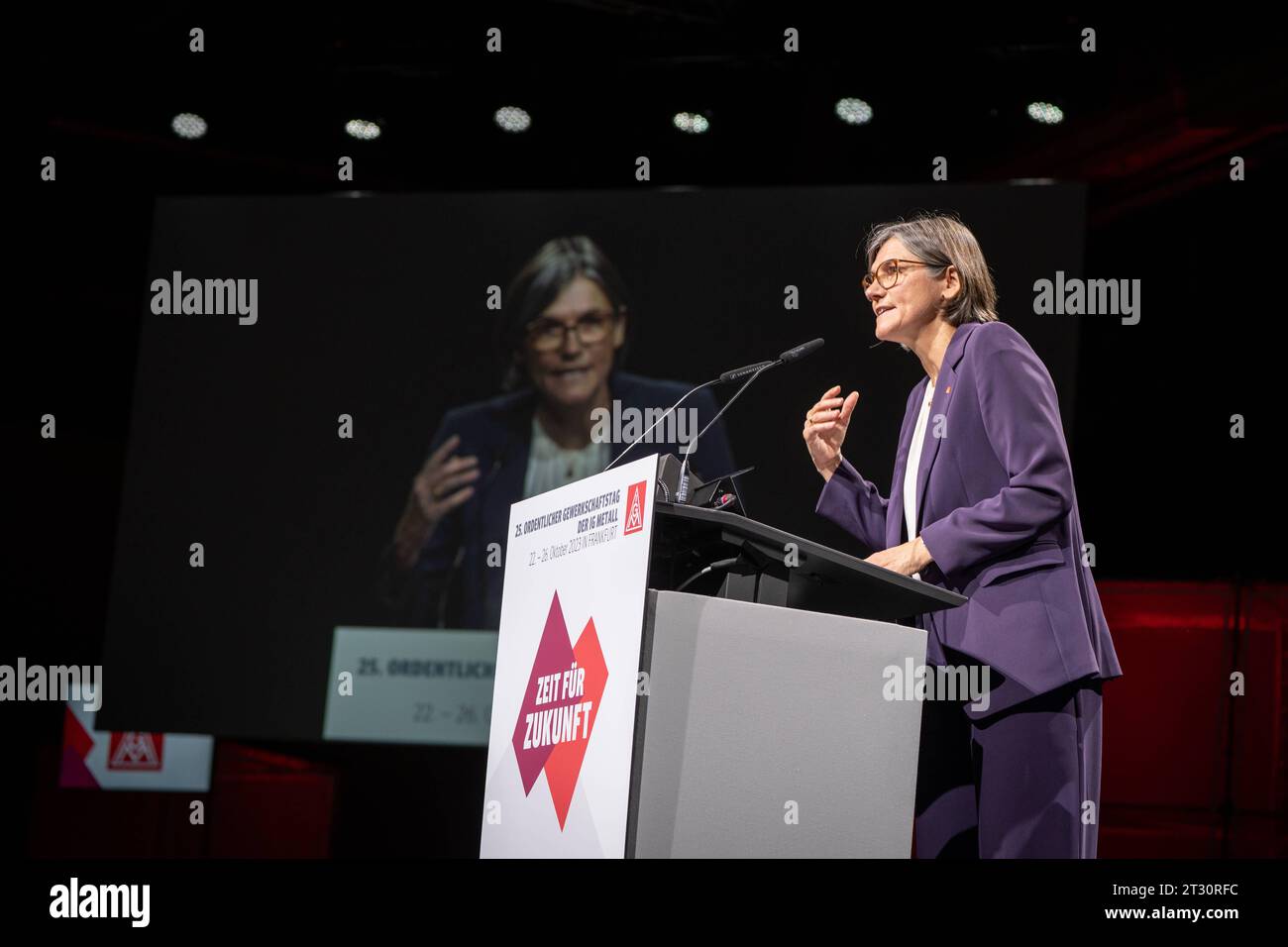 25. Gewerkschaftstag der IG Metall 2023 in Frankfurt Christiane Benner ...