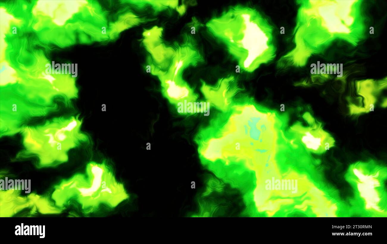 Green bright background. Motion. Flashes of light on computer graphics ...