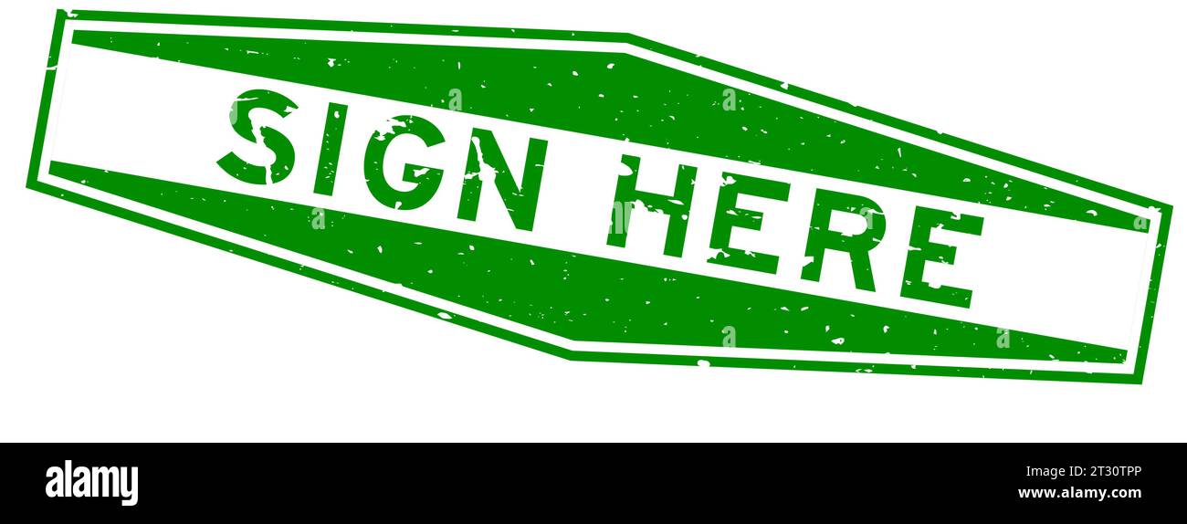 Grunge green signature word hi-res stock photography and images - Alamy