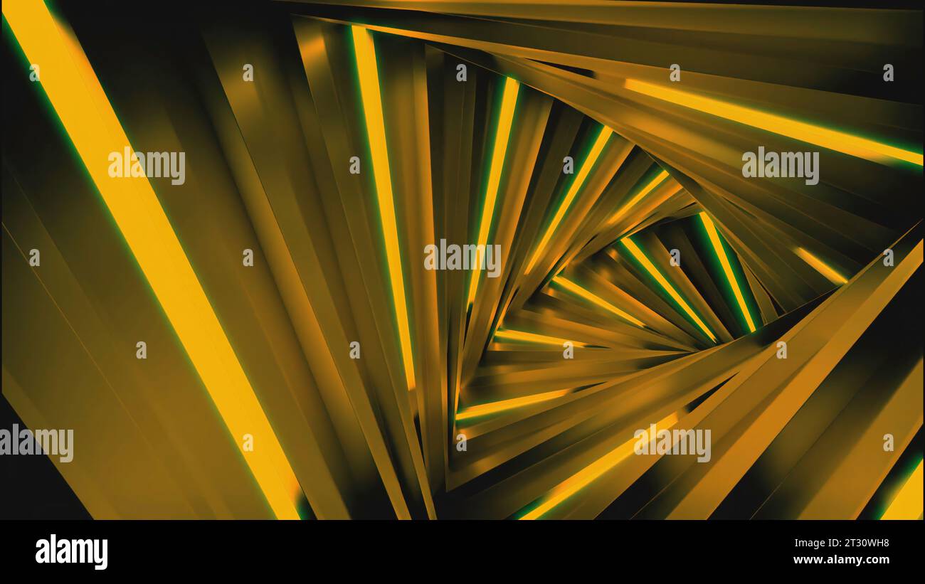 Movement in 3d tunnel with triangular lines. Design. 3D tunnel with ...