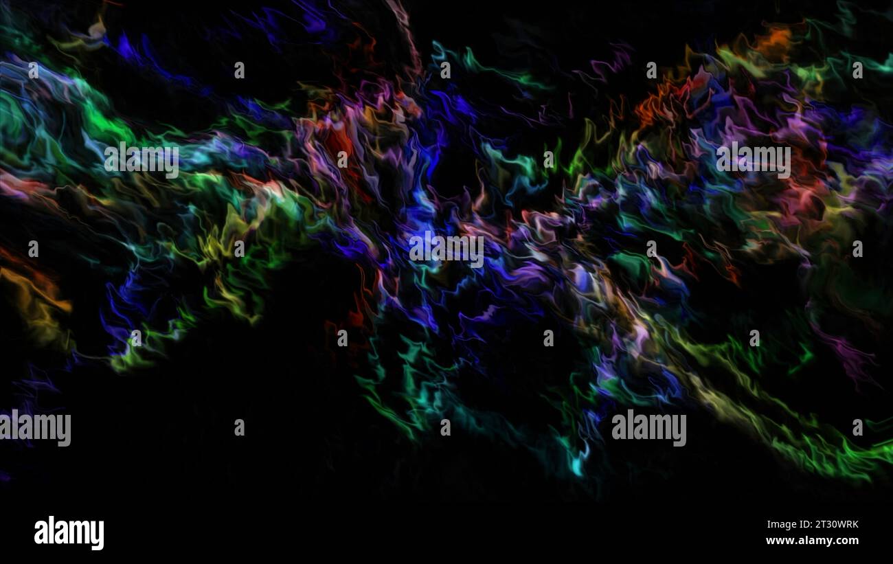 Black background with multicolored grid in anipmation. Motion. A grid ...