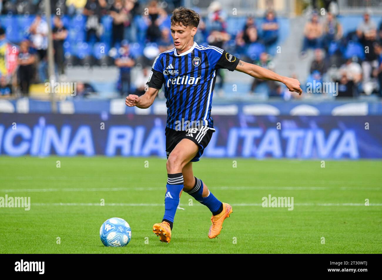 Pisa, Italy. 21st Oct, 2023. Gabriele Piccinini (Pisa) during Pisa SC ...