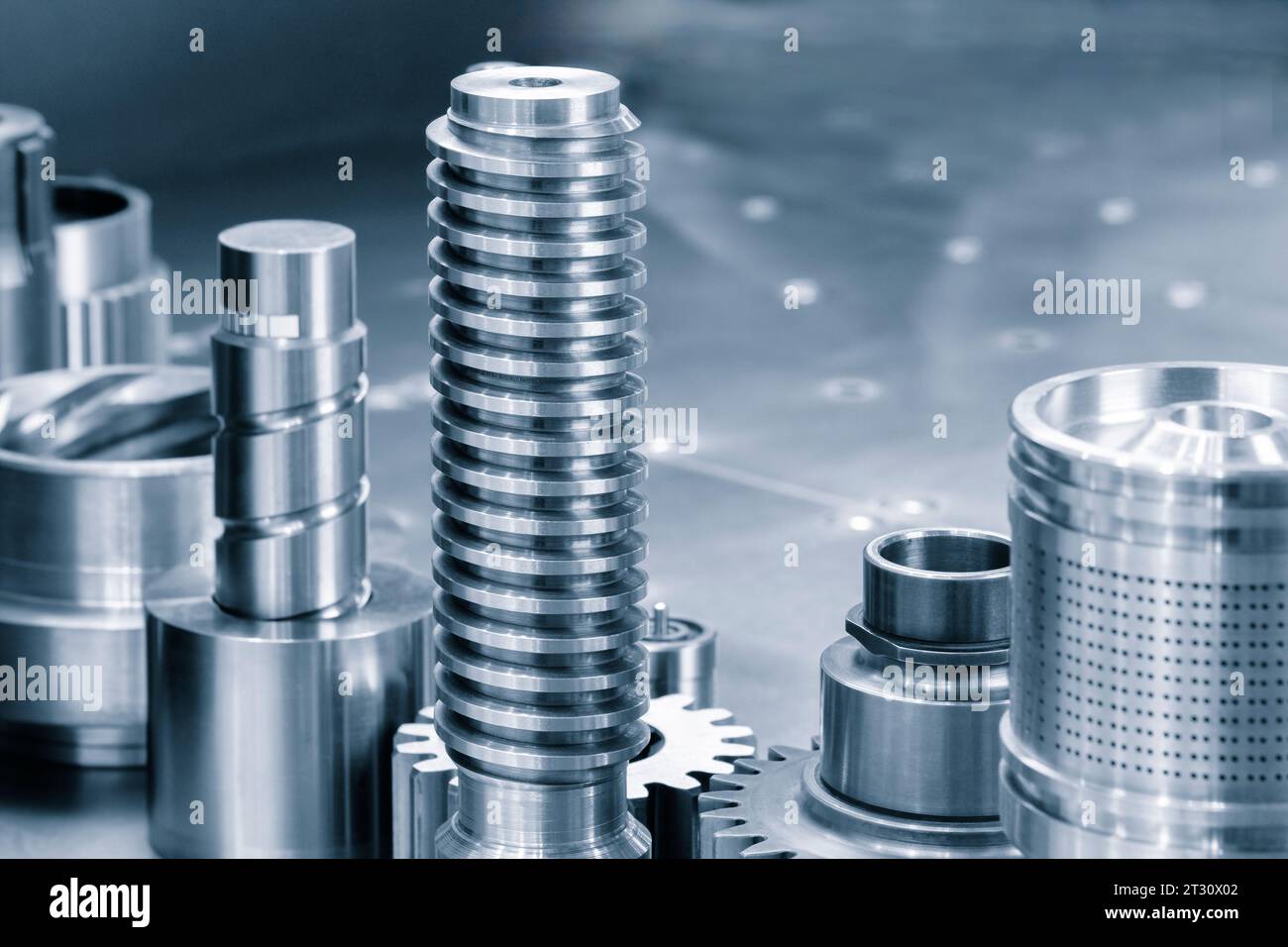 Many types of metal details industrial design background, engineering ...
