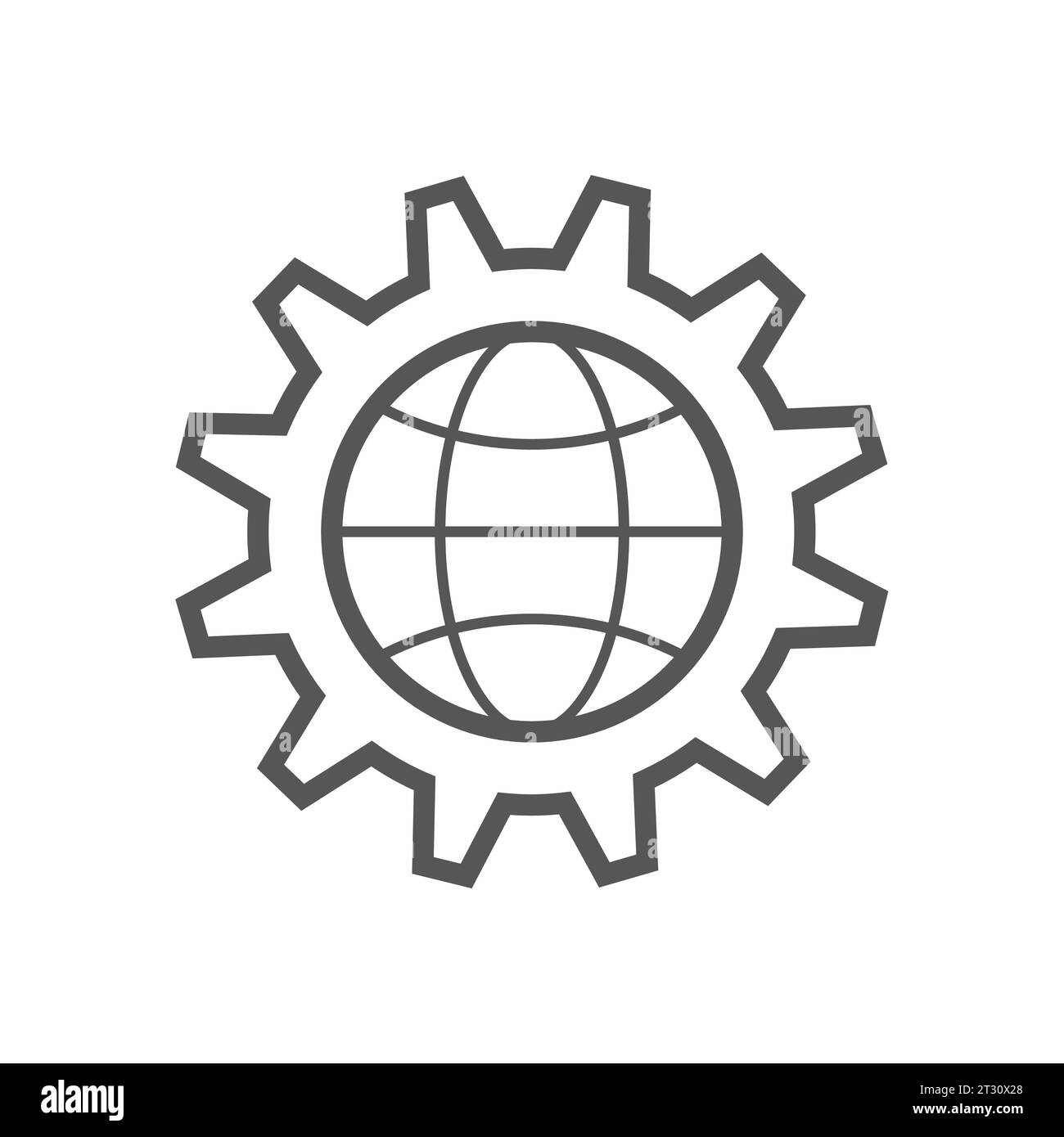 Global settings vector icon. Settings, download and connection. Flat ...