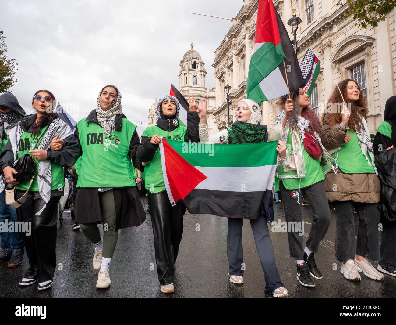 Friends of Al-Aqsa FOA Pro-Palestinian marchers in London, UK, at the ...