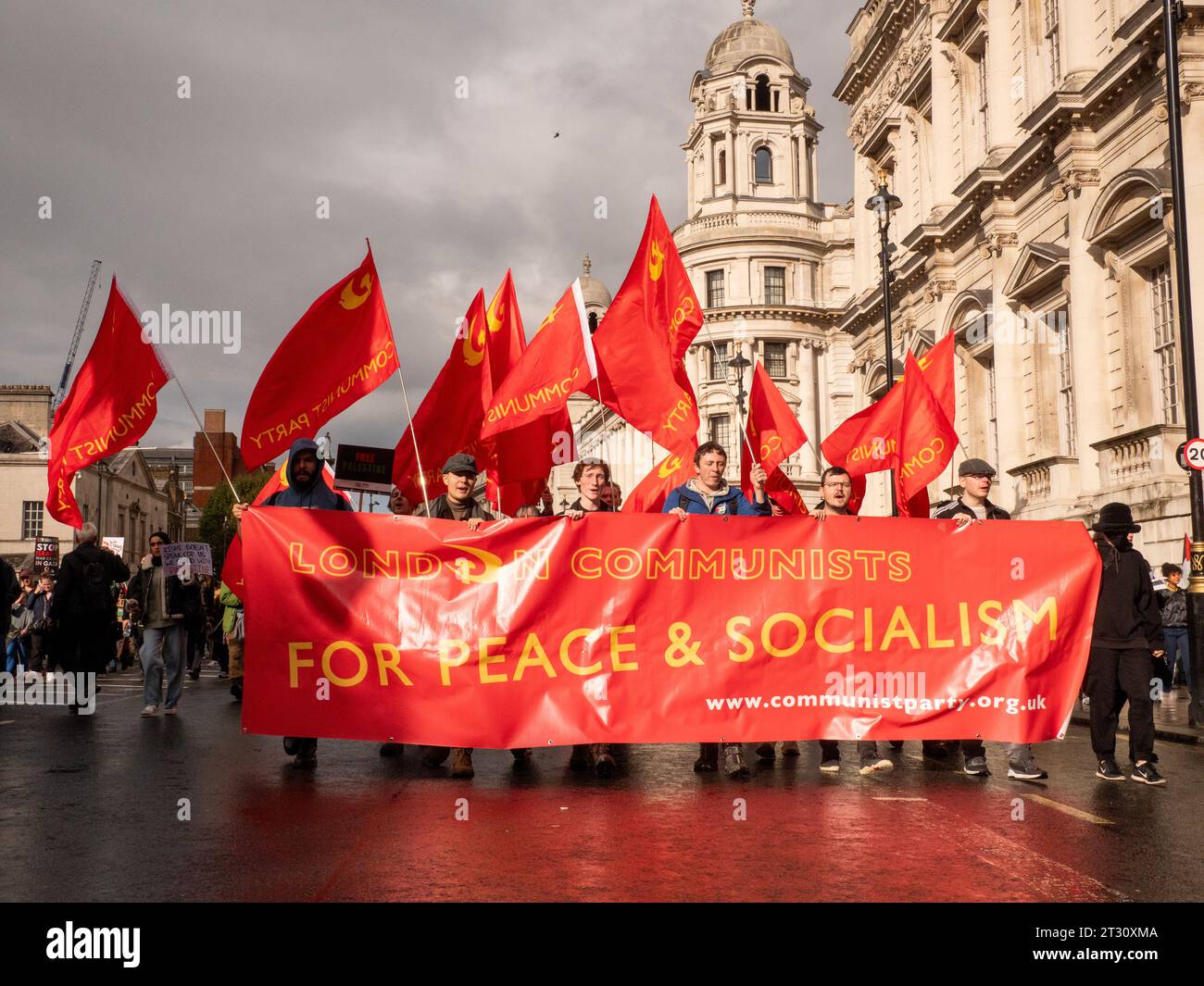 Pro-Palestinian marchers in London, UK, at the National March for ...