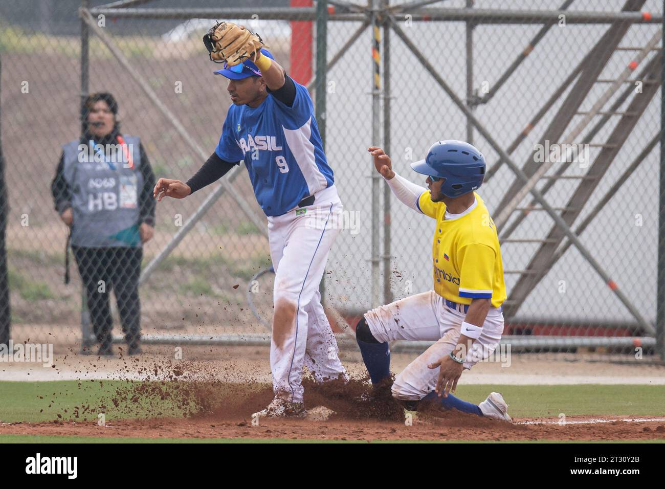 Santiago, Chile. 22nd Oct, 2023. Match of Brazil against Colimbia in ...