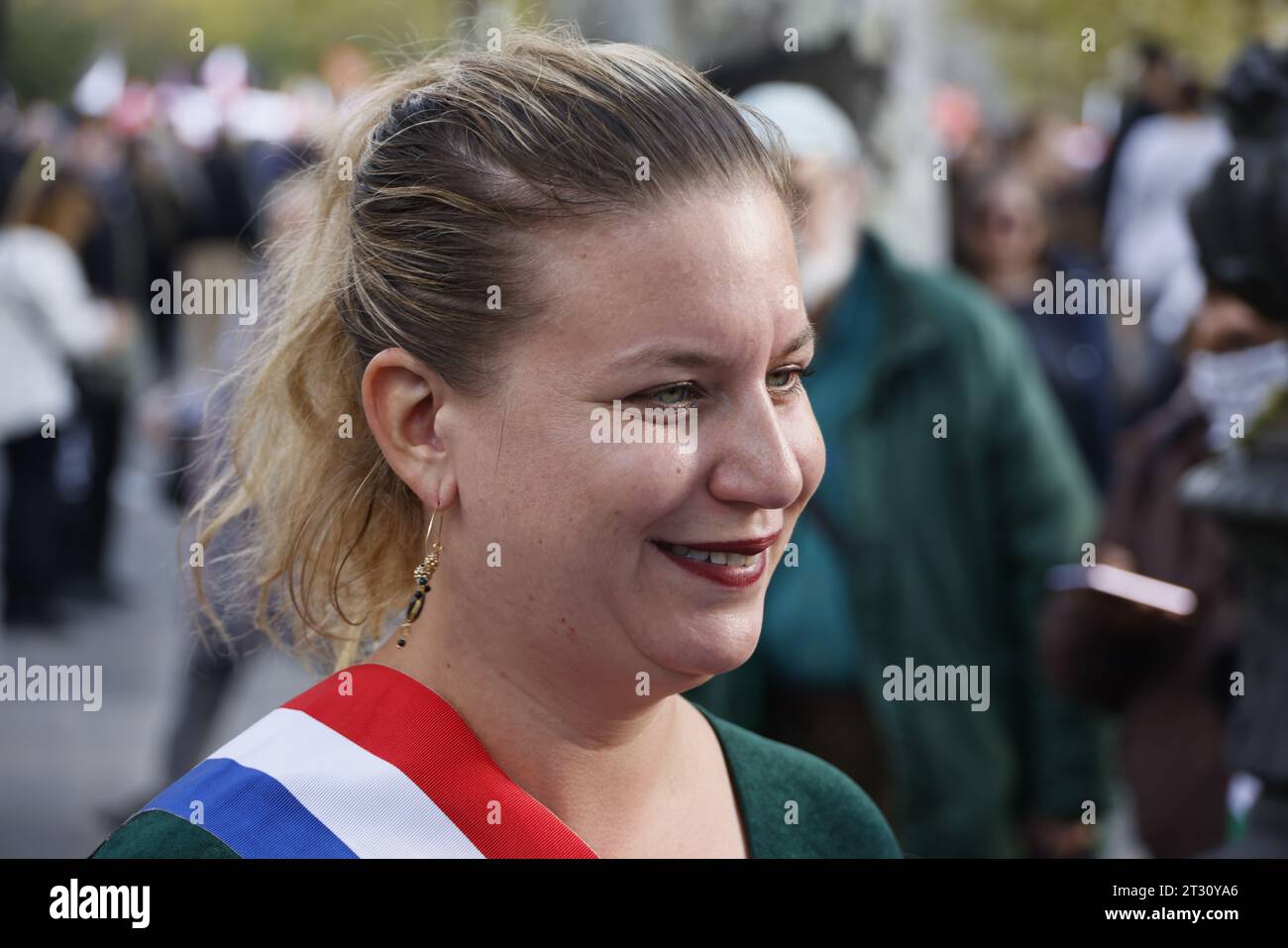 Paris, France. 22nd Oct, 2023. Mathilde Panot attends the pro ...