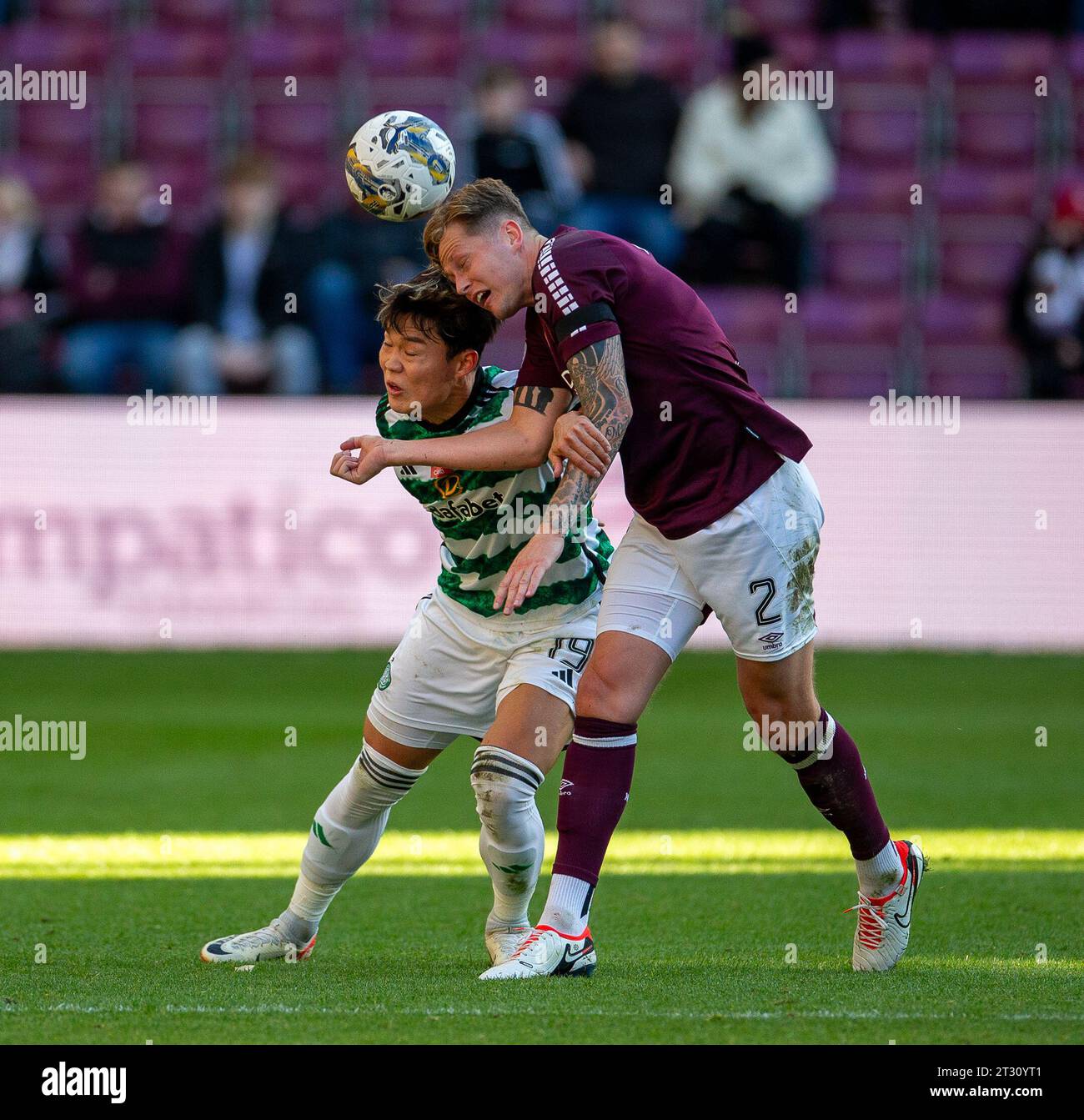 Tynecastle Park, Edinburgh, UK. 22nd Oct, 2023. Scottish Premiership ...